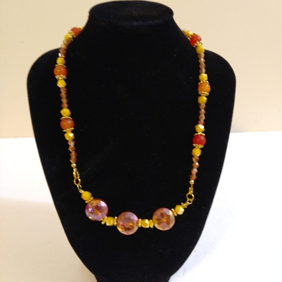 Handcrafted | Jewelry | New Handcrafted Womens Orange Yellow Gemstones ...
